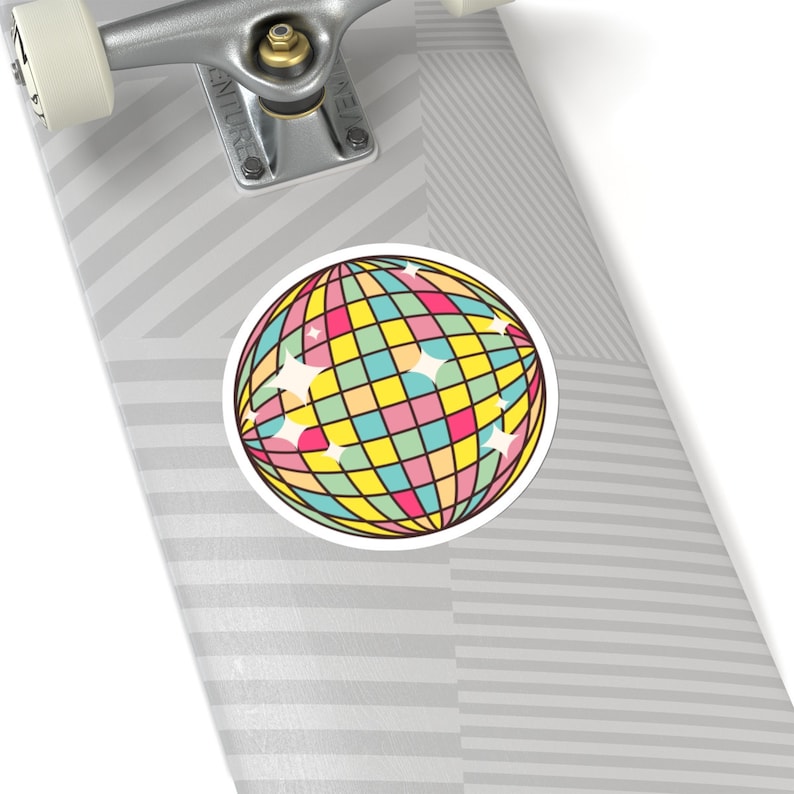 Rainbow Disco Ball, Party Sticker, Disco Sticker, Dance, Party Decal ...