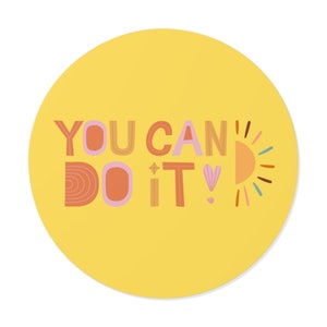 You Can Do It Sticker, Colorful Sticker, Yellow Sticker, Bright Decal ...
