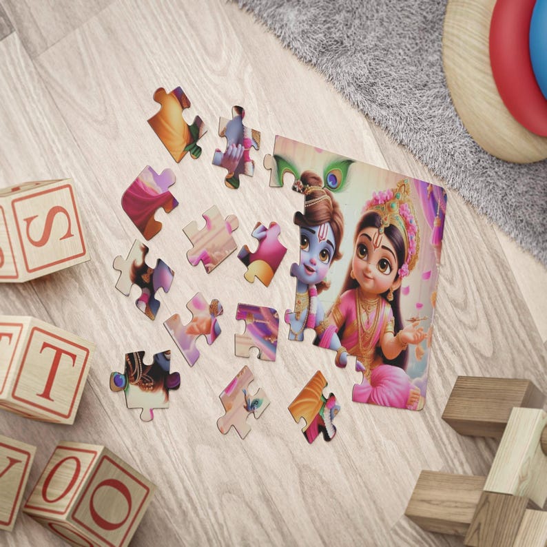 Diwali Radha Krishna Puzzle Hindi Festival Game Puzzle Holi Gift Indian ...