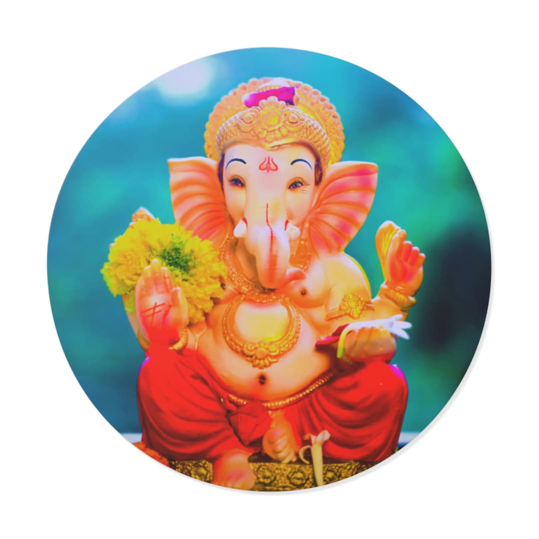 Ganesha Sticker, Eternal Bliss Logo, Ganesh Lucky Decal, Hindu God ...