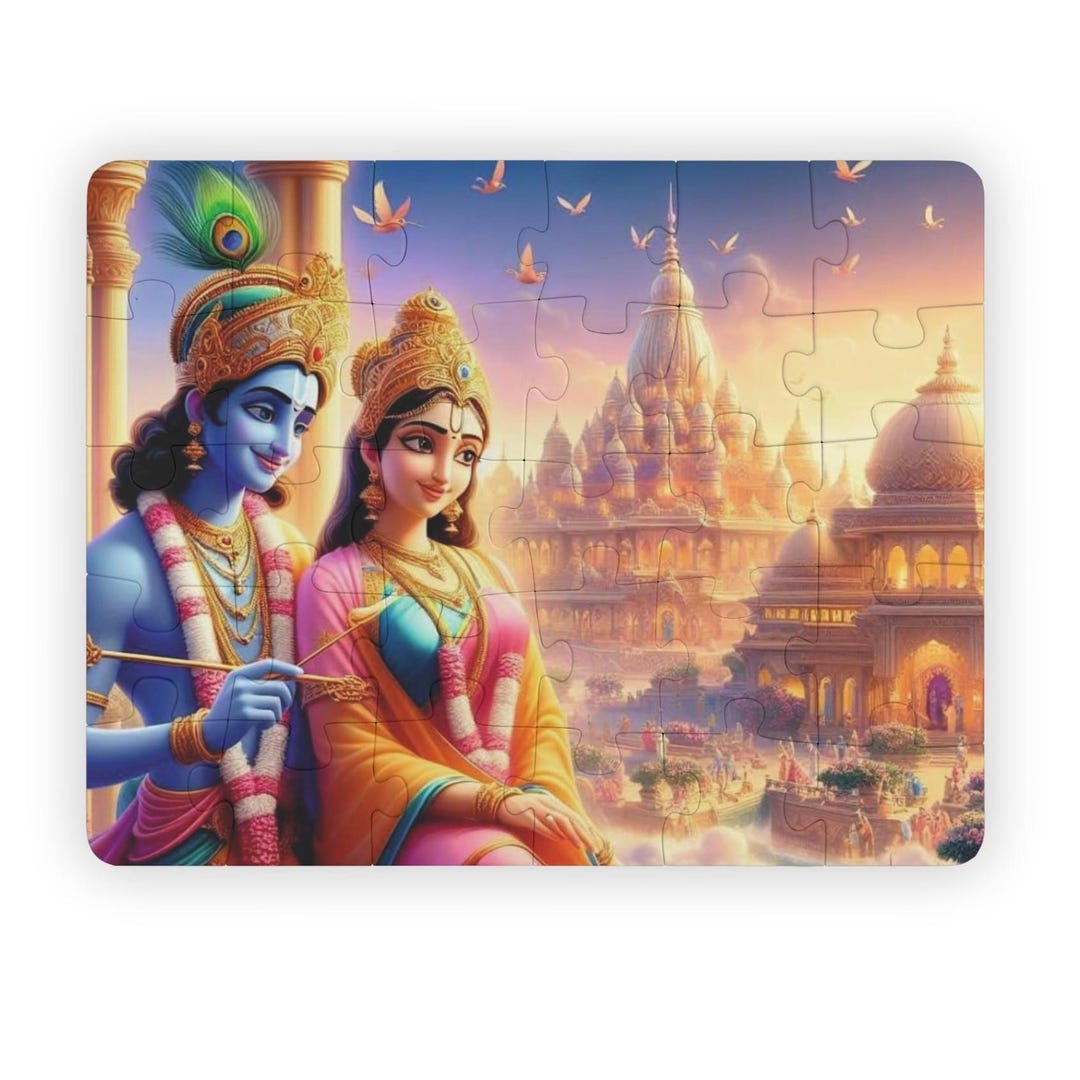 Diwali Radha Krishna Puzzle Hindi Festival Game Puzzle Holi Gift Indian ...