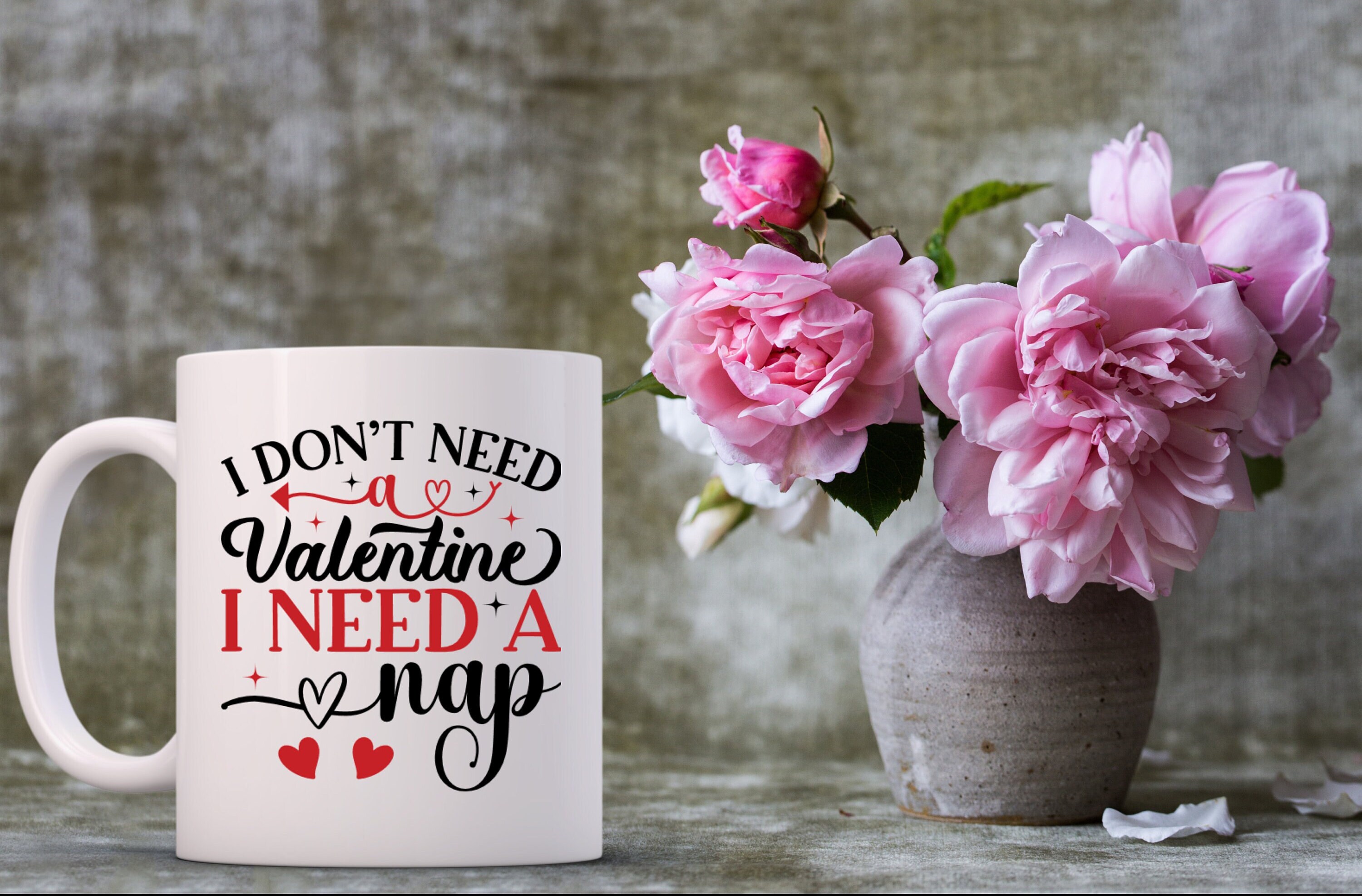 I Don't Need a Valentine I Need a Nap SVG PNG, Valentines Day, I Love ...