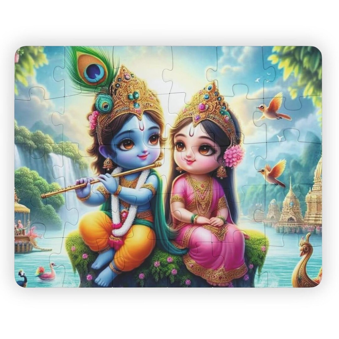 Diwali Radha Krishna Puzzle Hindi Festival Game Puzzle Holi Gift Indian ...