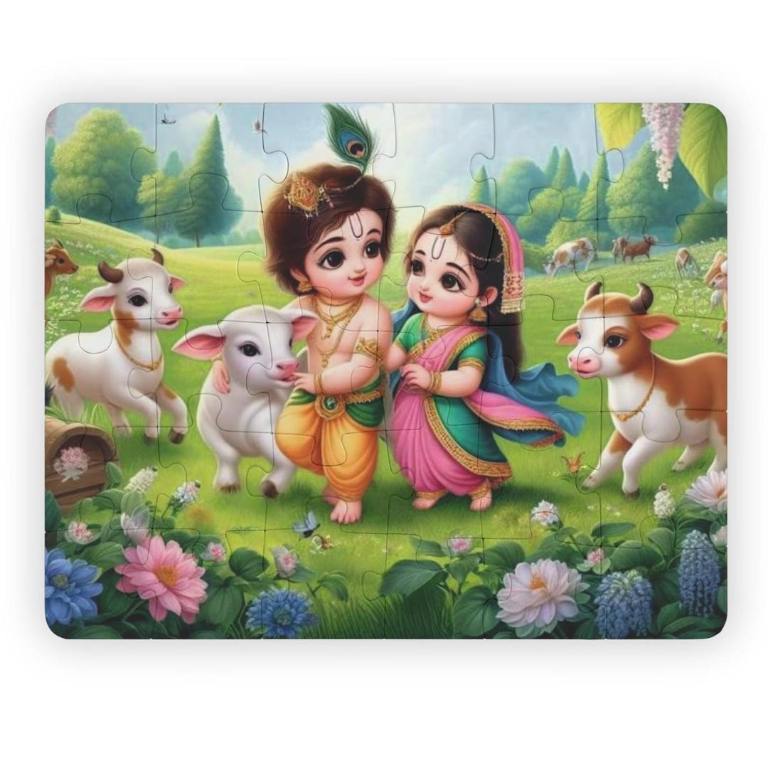 Diwali Radha Krishna Puzzle Hindi Festival Game Puzzle Holi Gift Indian ...