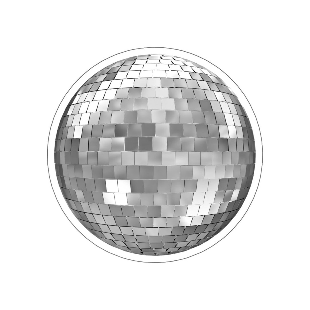 Silver Disco Ball, Party Sticker, Disco Sticker, Dance, Party Decal ...