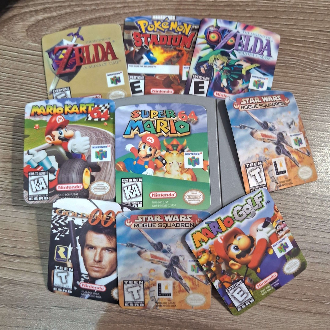 Nintendo 64 N64 Laminated Replacement Labels, ANY Game, Your Choice, or ...