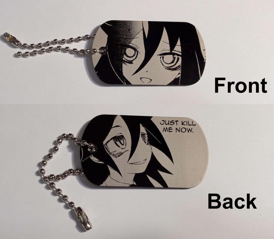 Watamote Tomoko Kuroki Metal Keychain, Laser Etched Tag - Etsy