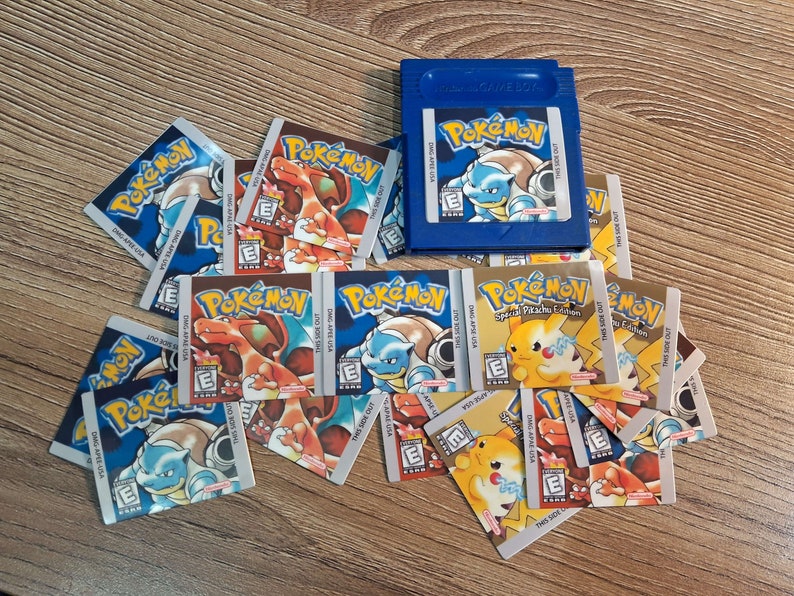 Pokemon Game Boy Replacement Labels for Gen 1 Games, Your Choice or ...