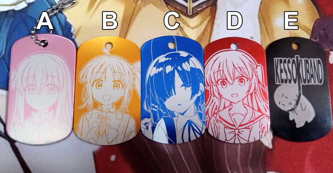 Bocchi the Rock Metal Keychain, Laser Etched Tag - Etsy