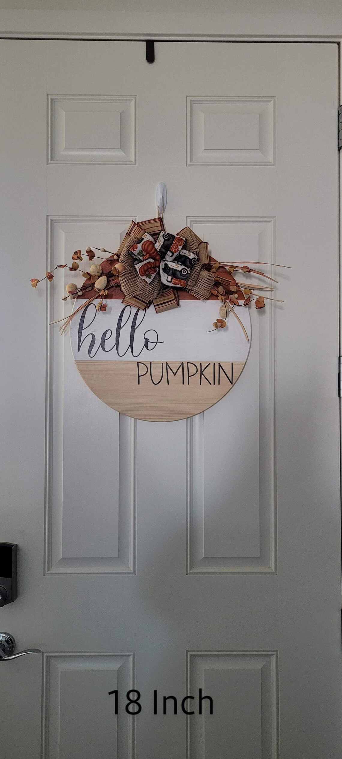 Hello Pumpkin Door Hanger Front Door Decor Front Door - Etsy