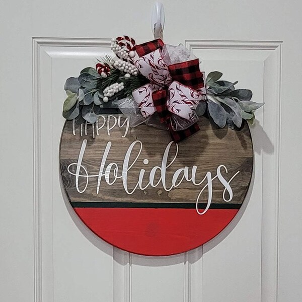 Holiday Door Hanger - Etsy