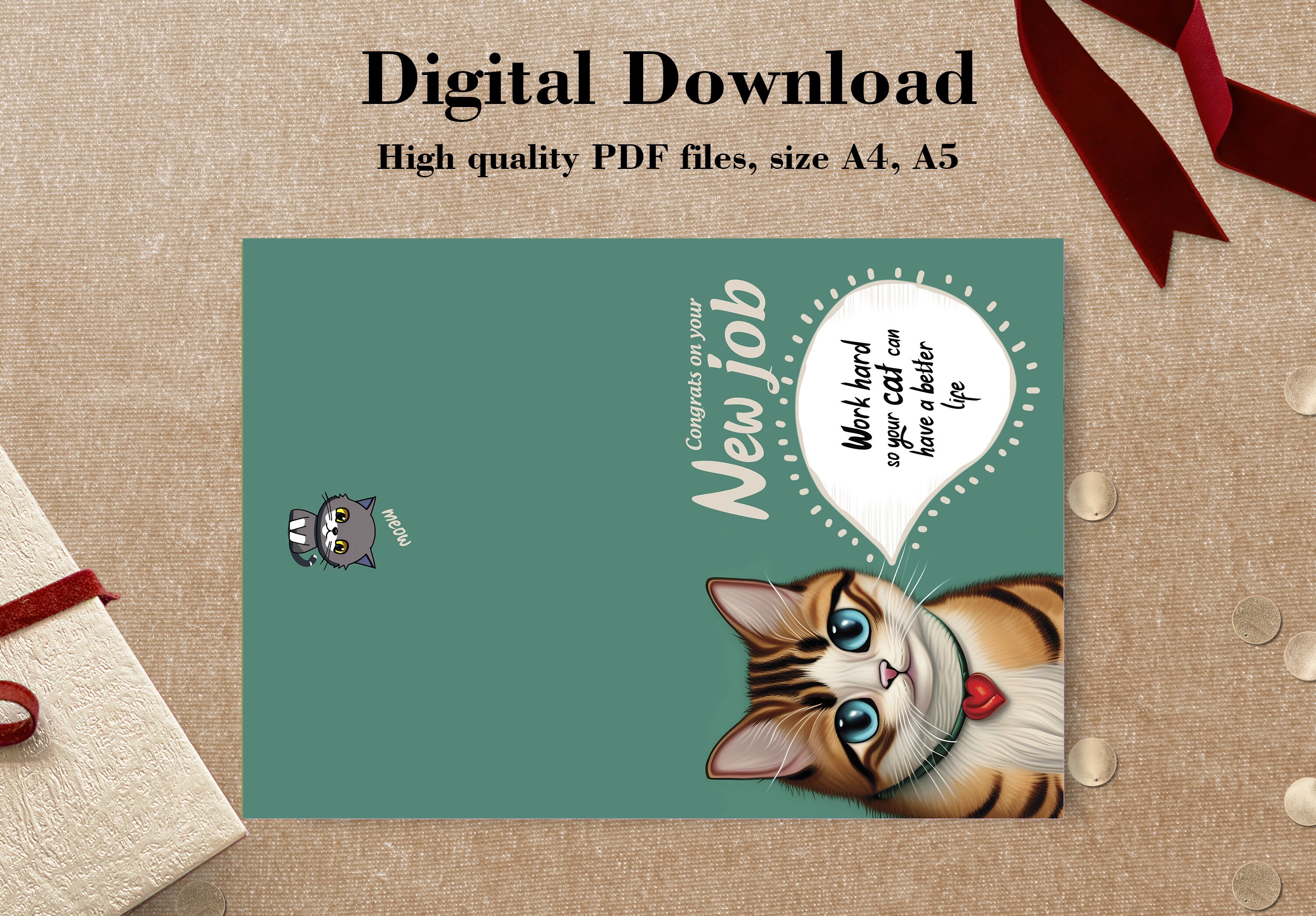 Congratulations New Job Cat