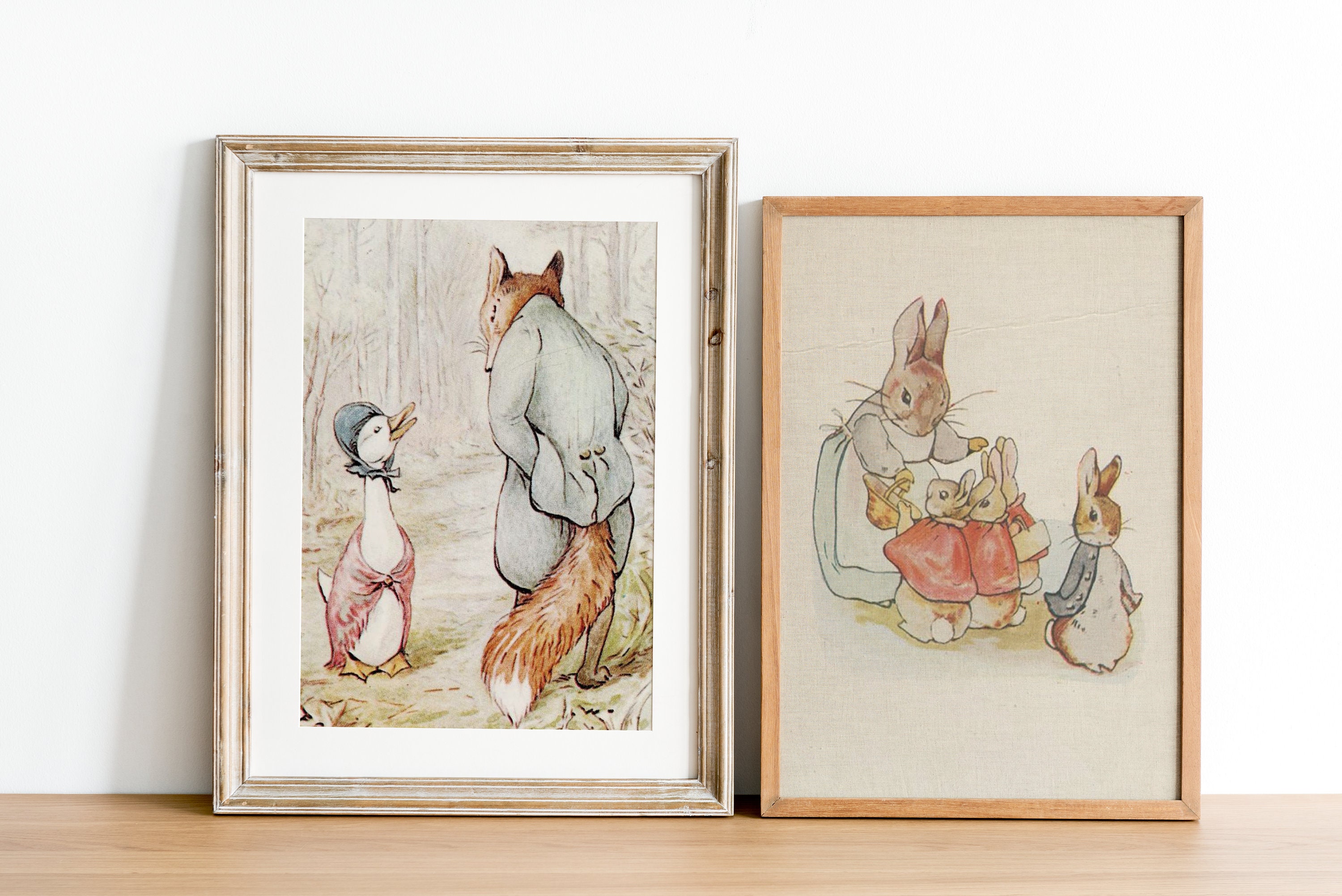 Digital Download Art: Beatrix Potter Fox and Jemima Goose - Etsy