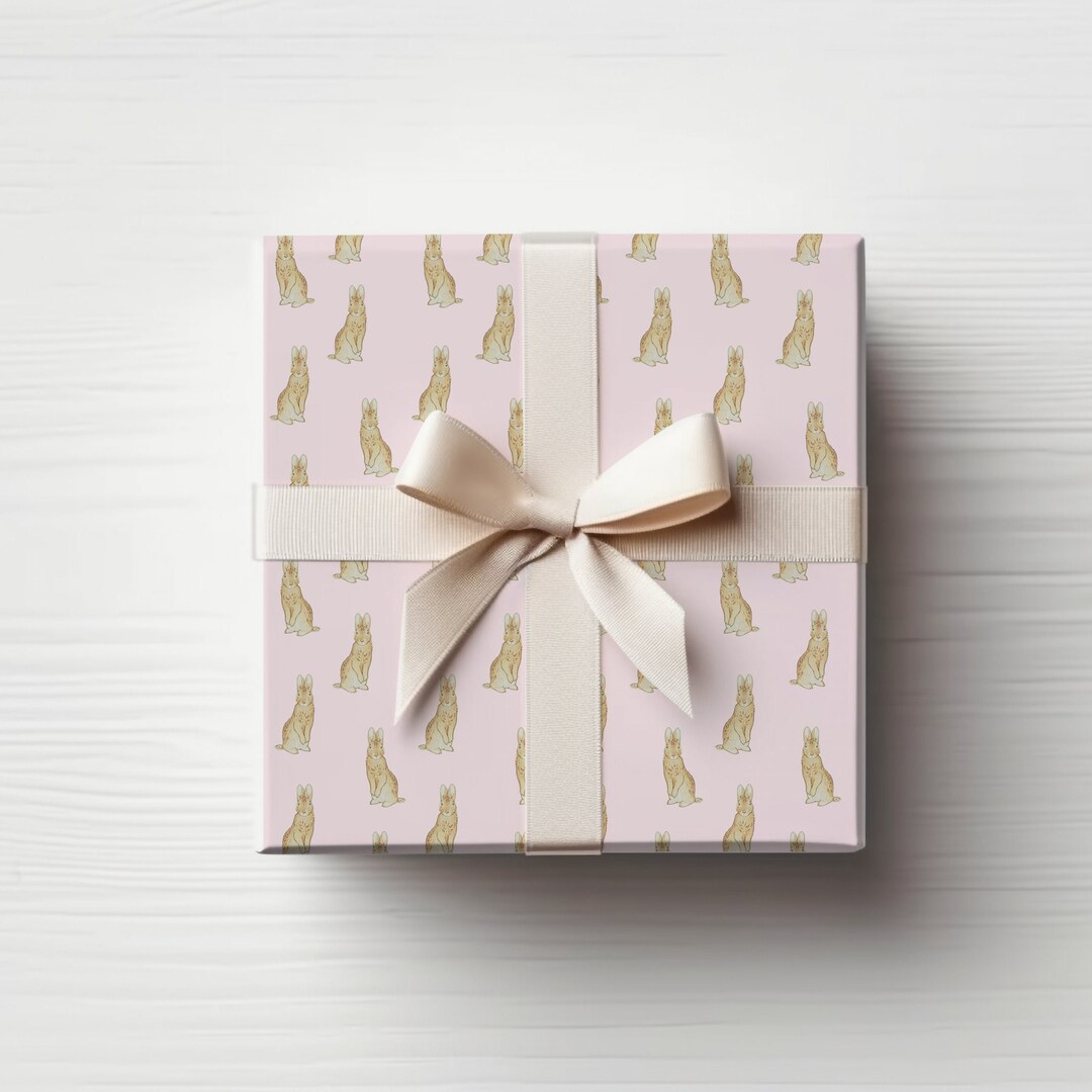 Wrapping Paper: Pink Peter Rabbit Pink Bunny Baby Shower - Etsy