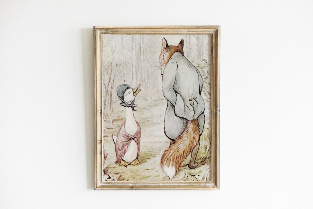Digital Download Art: Beatrix Potter Fox and Jemima Goose - Etsy