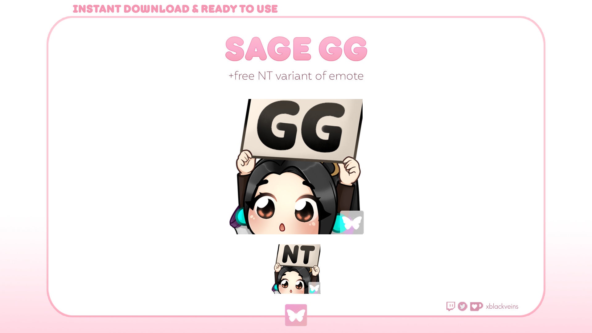 Sage Valorant GG NT Emote for Twitch and Discord - Etsy Canada