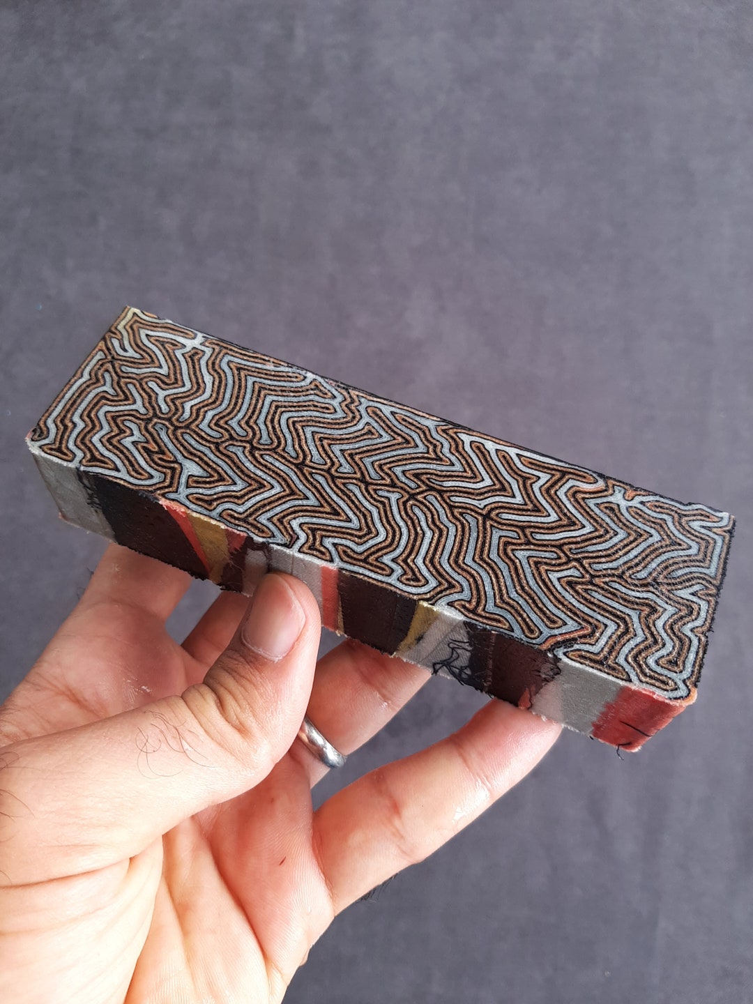 Canvas Micarta Knife Block Knife Handle Paracord Beads - Etsy