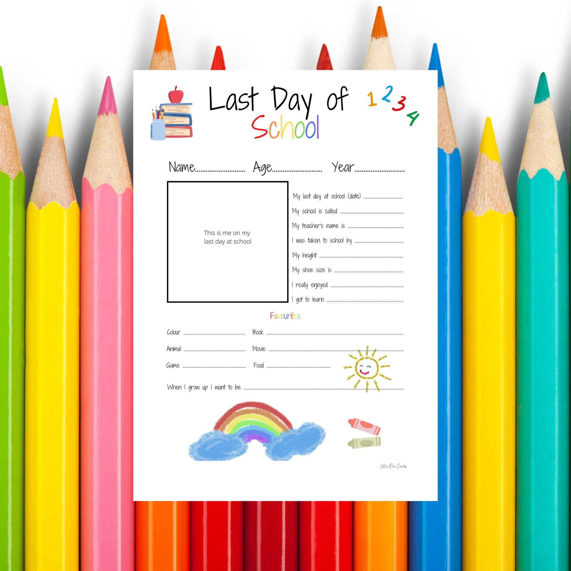 First Day of School Printable | Last Day of School Printable | Back to ...