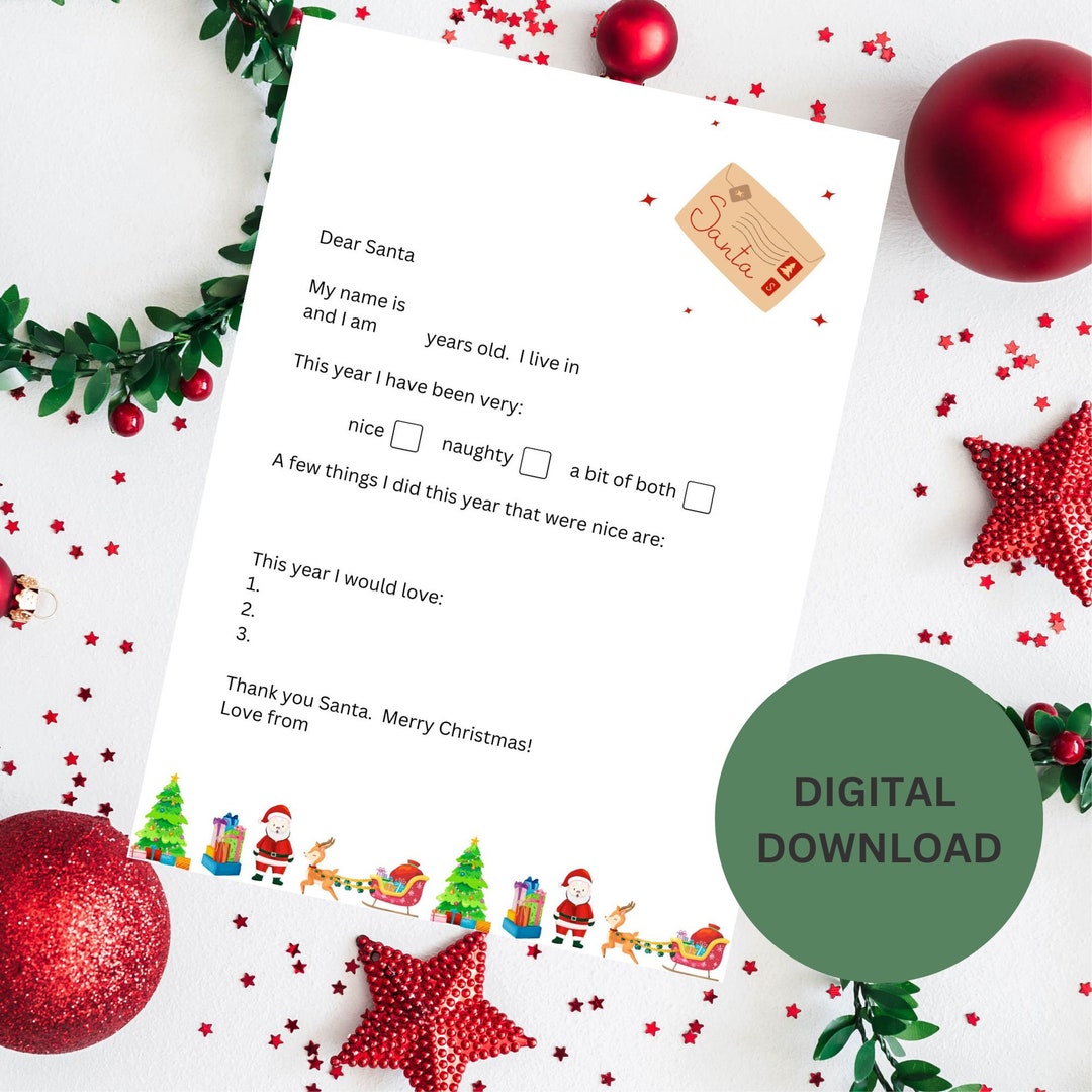 Letter to Santa Letter to Father Christmas Letter to Santa Bundle Santa ...