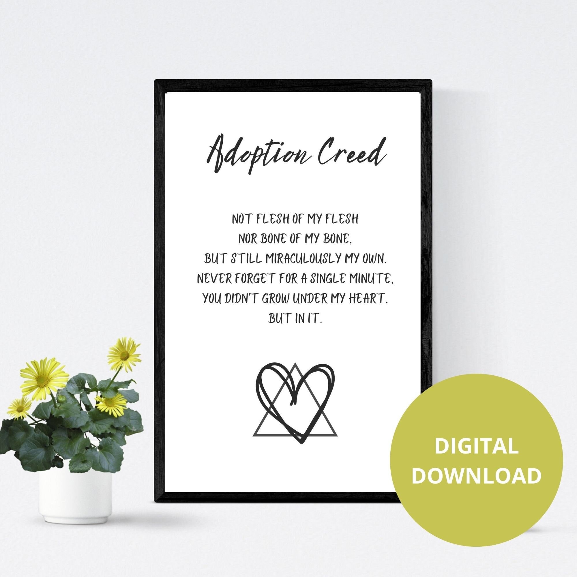 Adoption Creed | Adoption Printable | Adoption Gift | Adoption Quote ...