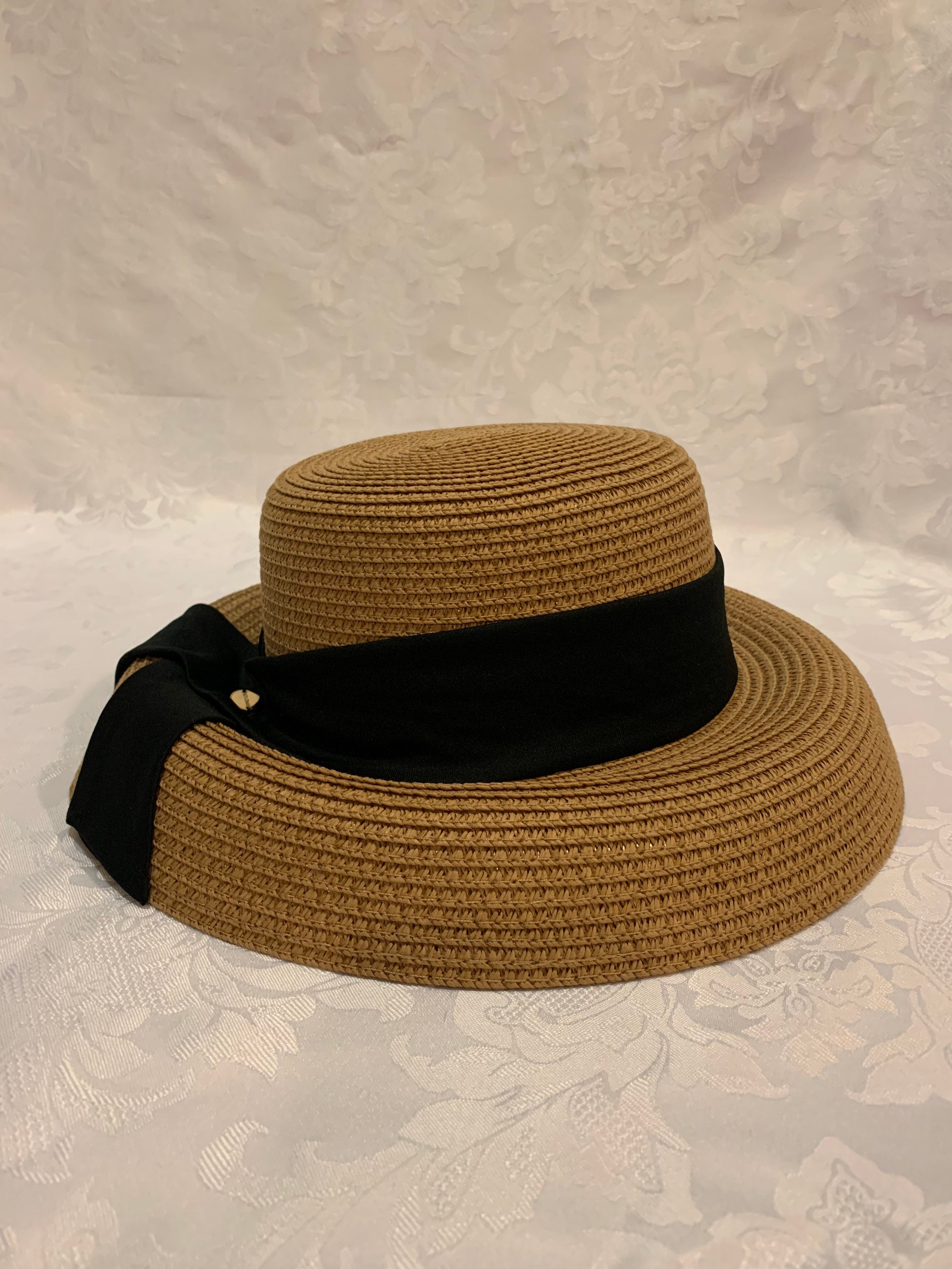 Short Ribbon Hat Elegant Bell Shaped Hat Medium Brim - Etsy