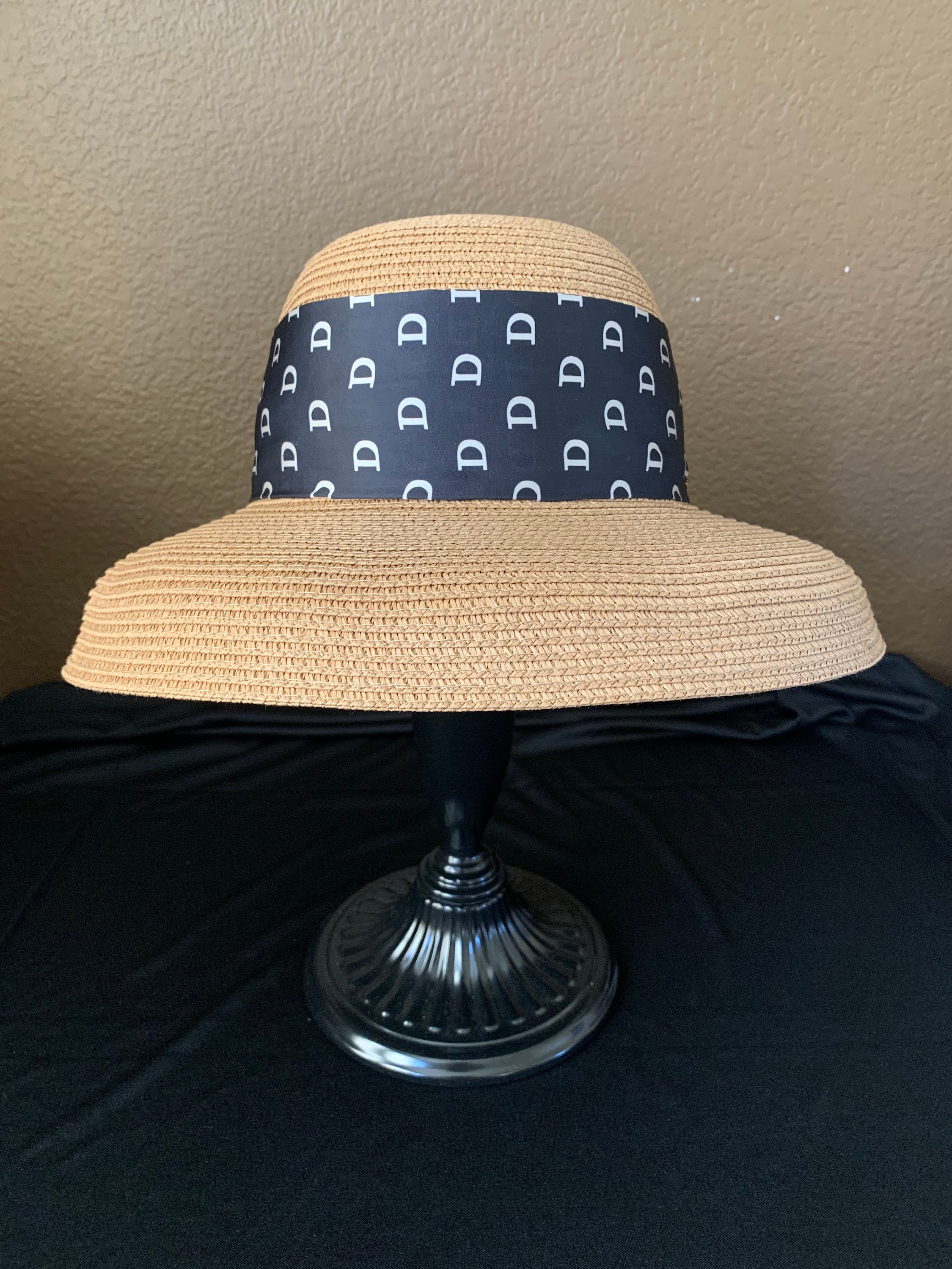 Santorini Elegant Bell Shaped Hat, Wide Brim Lampshade Hat, Retro Straw ...