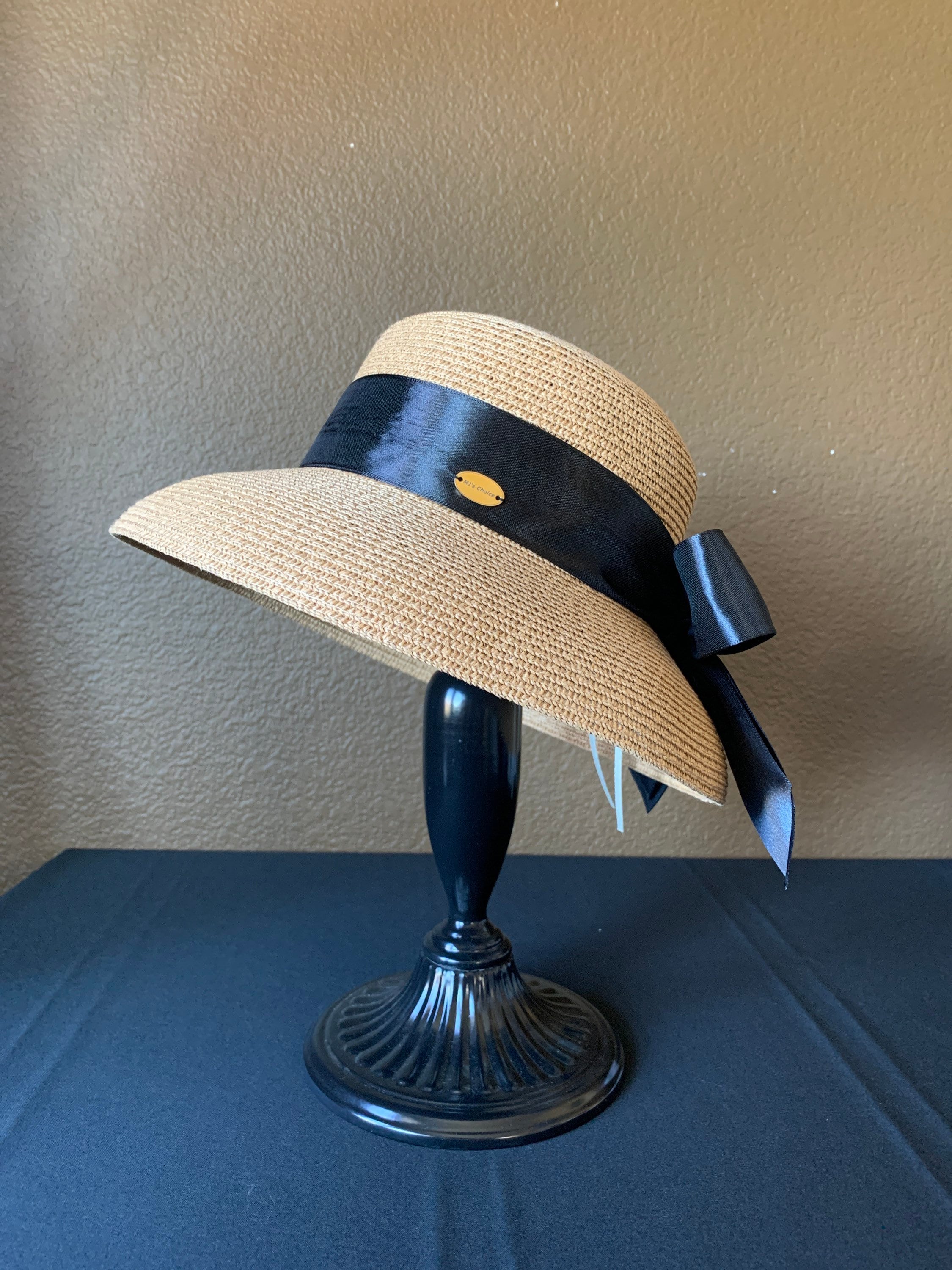 Crete-elegant Bell Shaped Hat, Medium Brim Lampshade Hat, Retro Straw ...