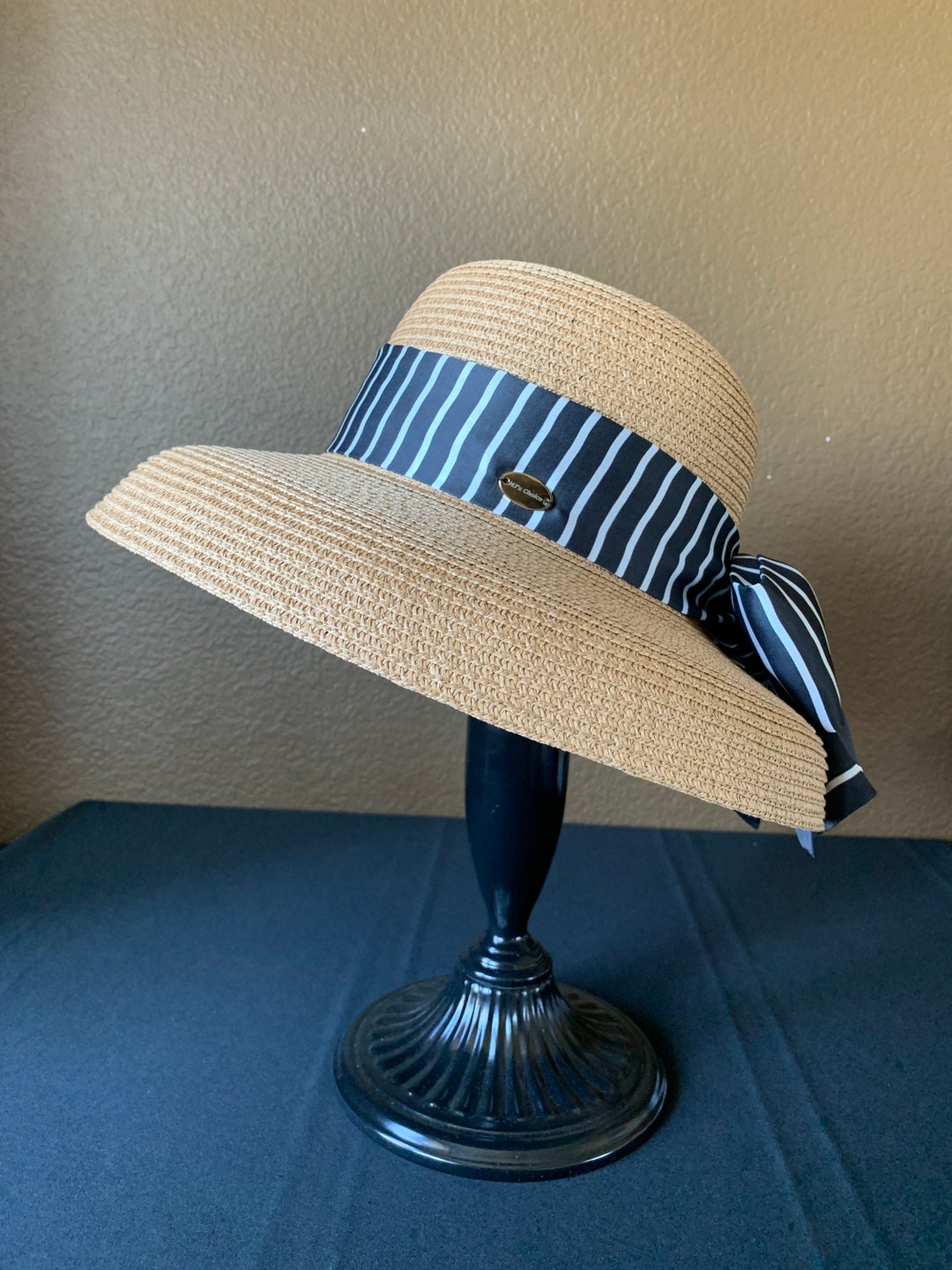 Milano Elegant Bell Shaped Hat, Wide Brim Lampshade Hat, Retro Straw ...