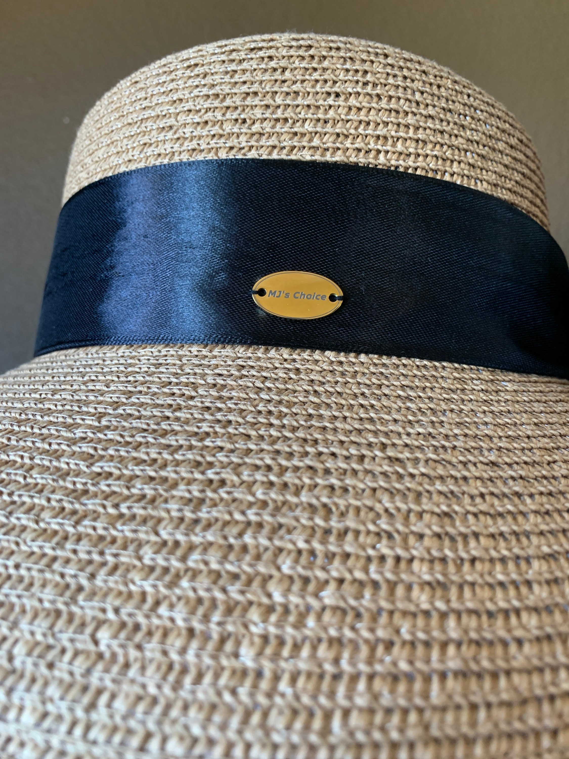 Crete-elegant Bell Shaped Hat, Medium Brim Lampshade Hat, Retro Straw ...