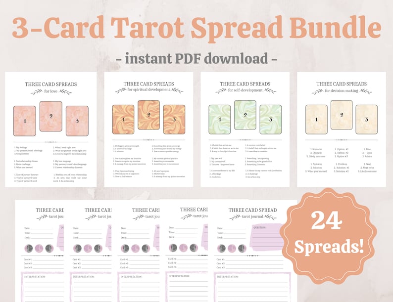 Tarot Spread Printableprintable Tarot Journaltarot Spread - Etsy
