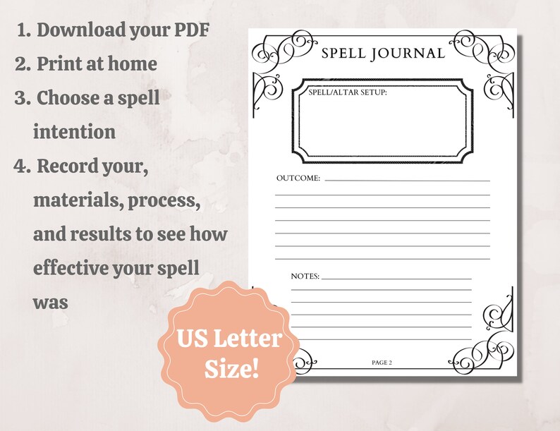 Spell Journal Pages ︱fillable Spell Book ︱book of Shadows ︱ Grimoire - Etsy