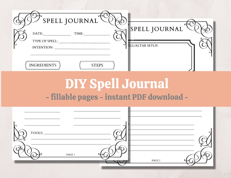 Spell Journal Pages ︱fillable Spell Book ︱book of Shadows ︱ Grimoire - Etsy