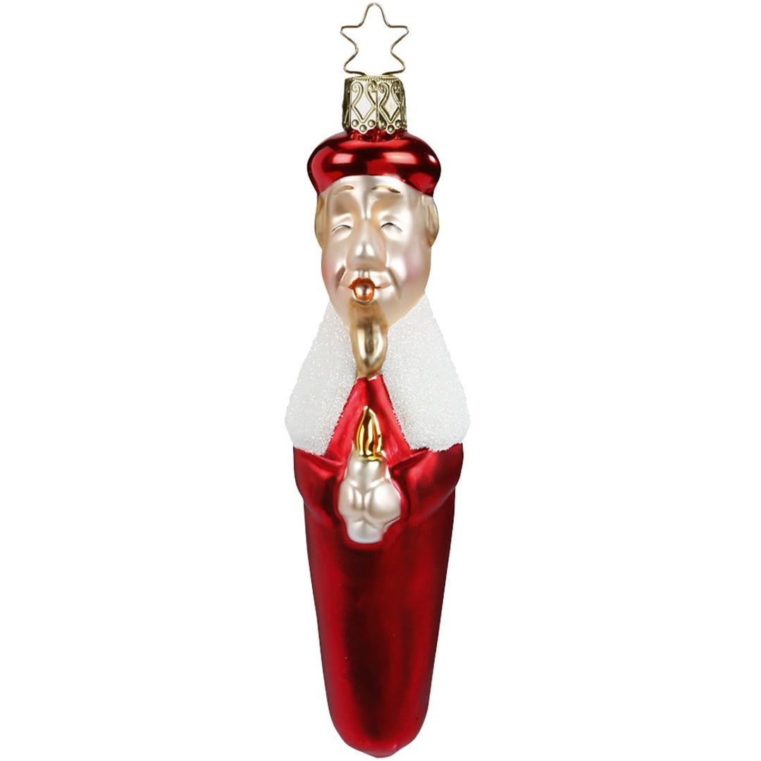 Carol Singer Red 13.5 Cm Inge-glas® Christmas Decorations - Etsy UK