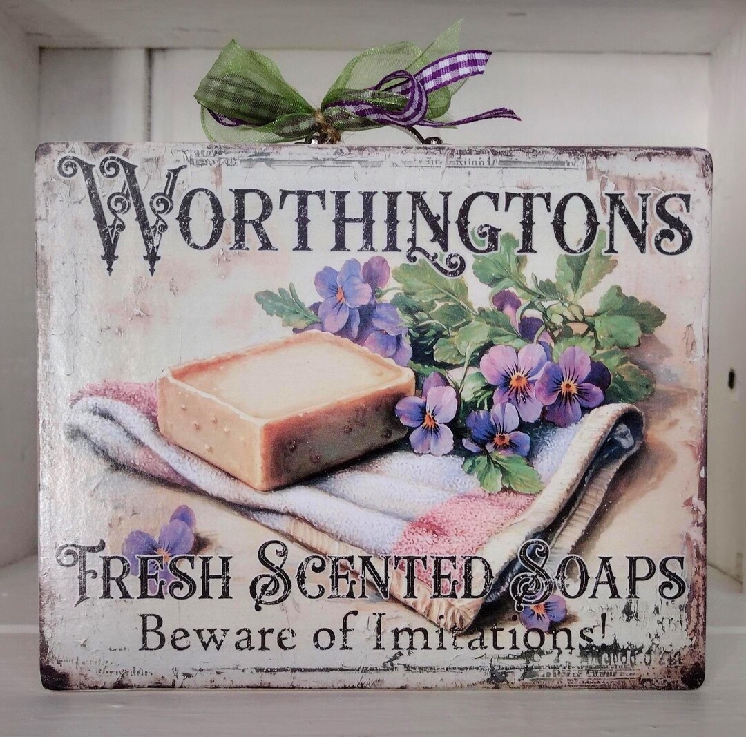 Vintage Soap Sign, Farmhouse Decor, Cottage Decor - Etsy