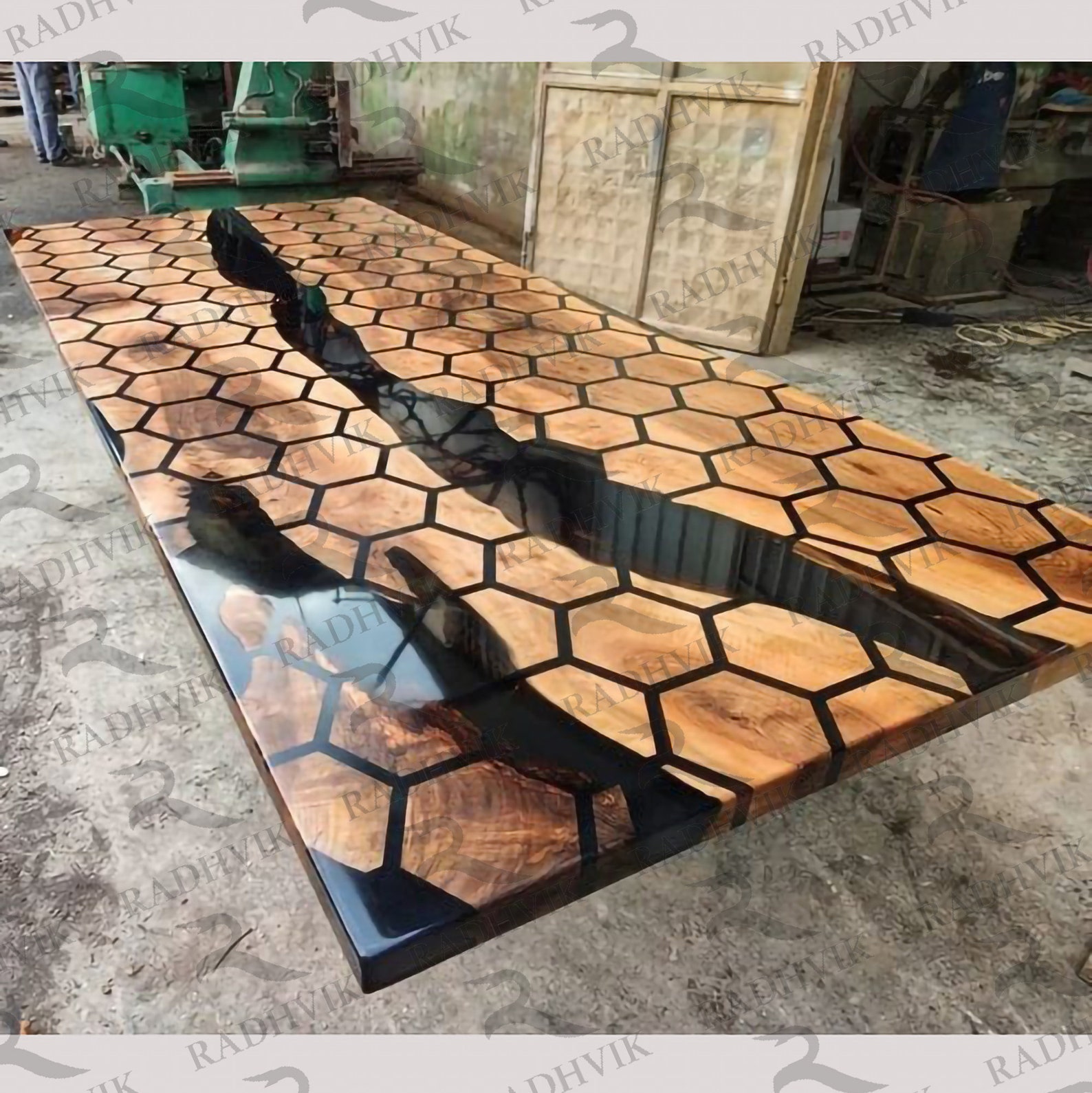 Natural Wood Table, Side Table, Epoxy Resin Table, Resin River Table ...