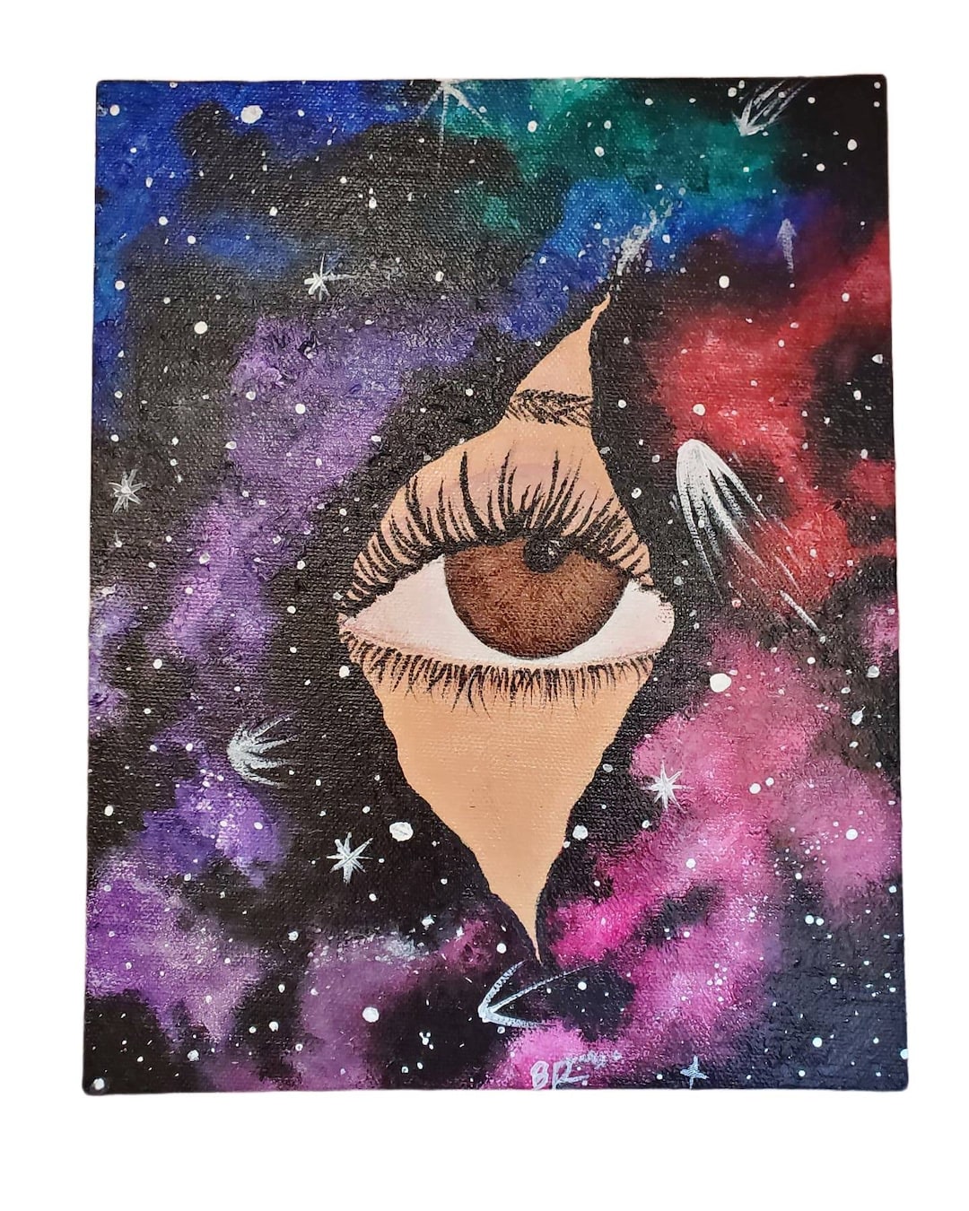 Spaced Out, Original 8"x10" Acrylic Painting, Trippy, Galaxy, Space Art ...