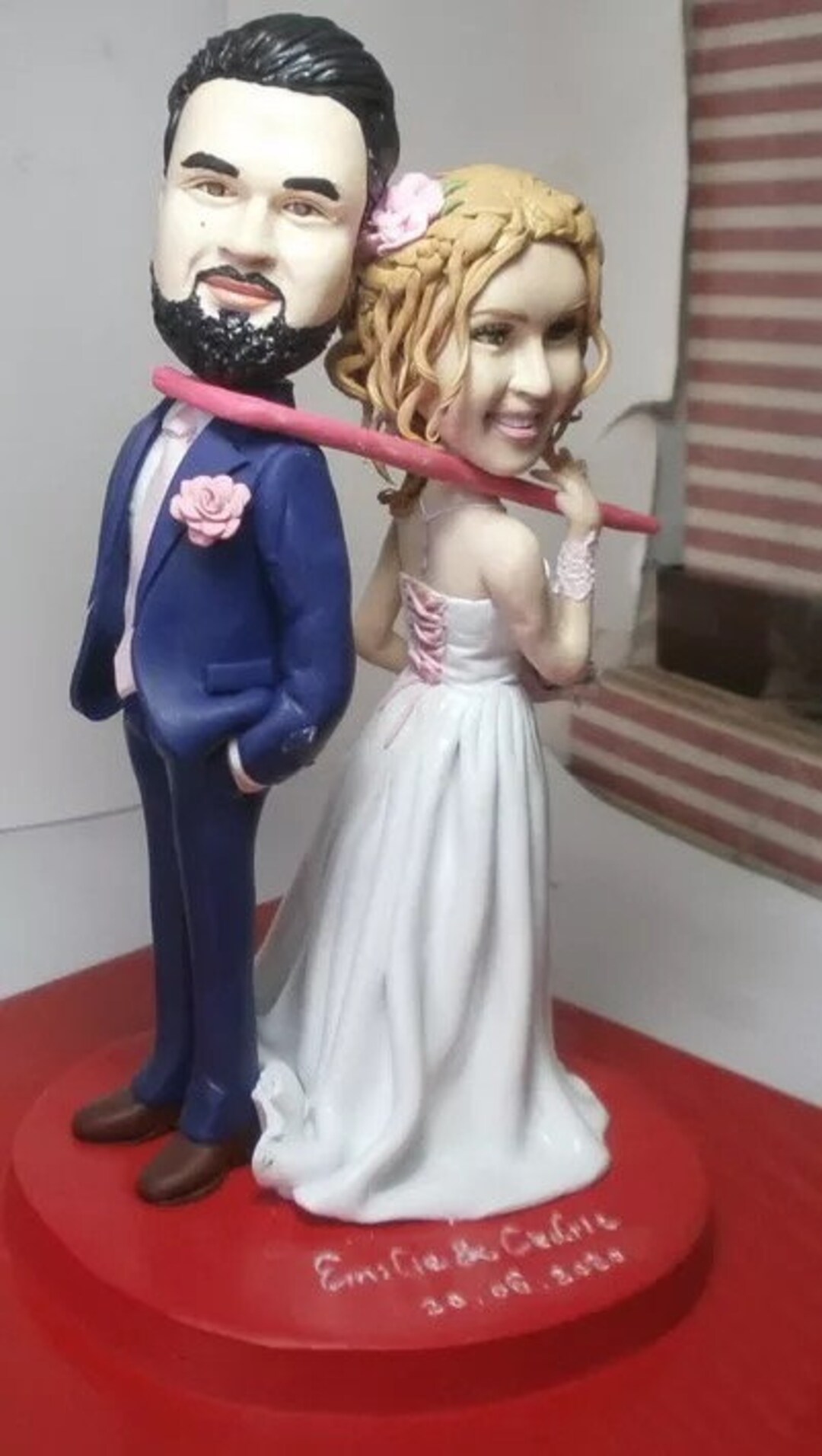 Soft Clay Custom Human Figurines. Bride and Groom Wedding Figurines ...