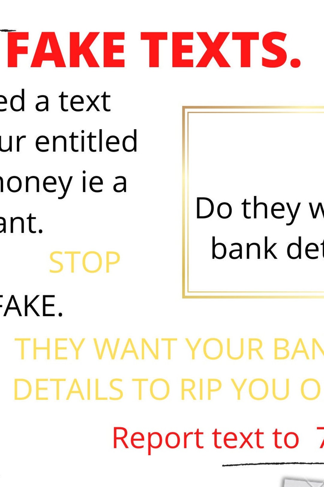 PDF Postcard to Put on Fridge. Scam Text Guide. PDF File. Instant ...