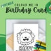 Birthday Card Lion Printable Colour in for Kids | Instant Download ...