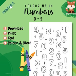 Numbers Colouring Printable | Numbers 0-9 | Quiet Book | Busy Book ...