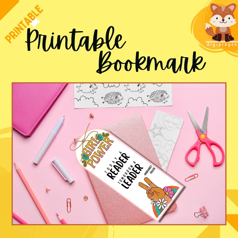 Girl Power Printable Bookmark, Girl Gang, Handmade Bookmark, Digital ...