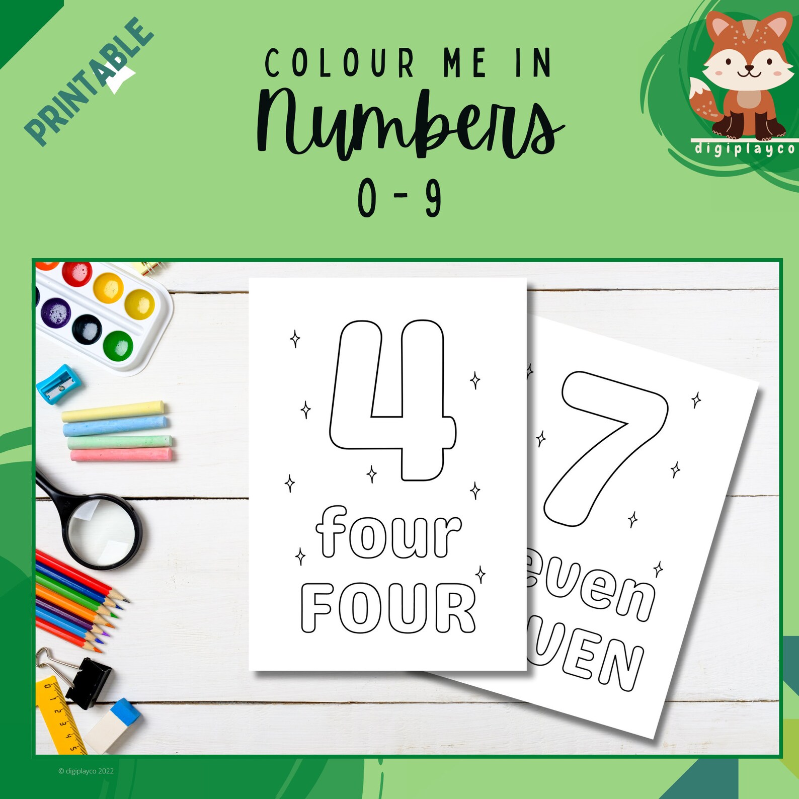 Numbers Colouring Printable | Numbers 0-9 | Quiet Book | Busy Book ...