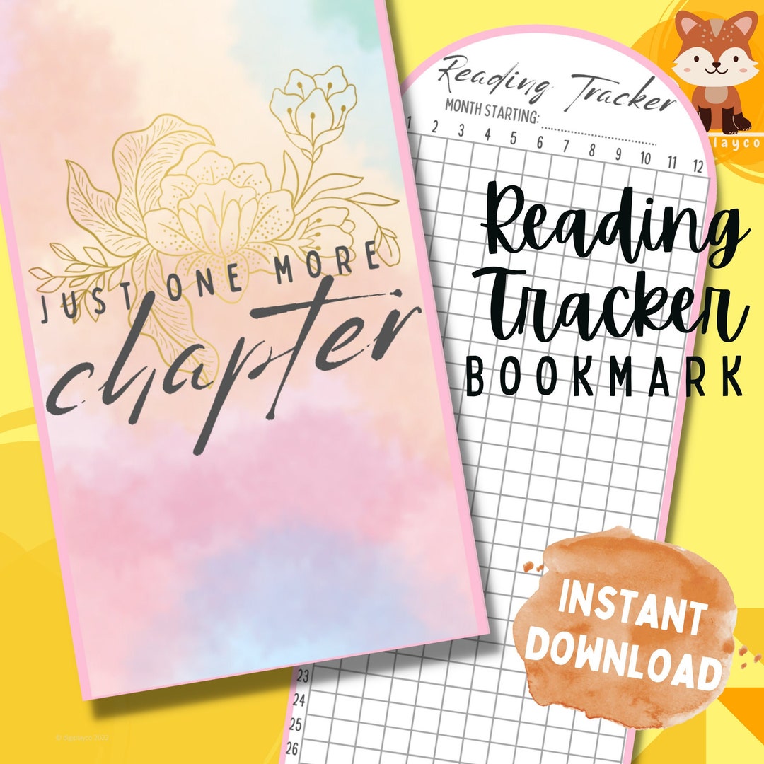 Floral Reading Tracker Printable Bookmark, Gifts for Her, Handmade ...