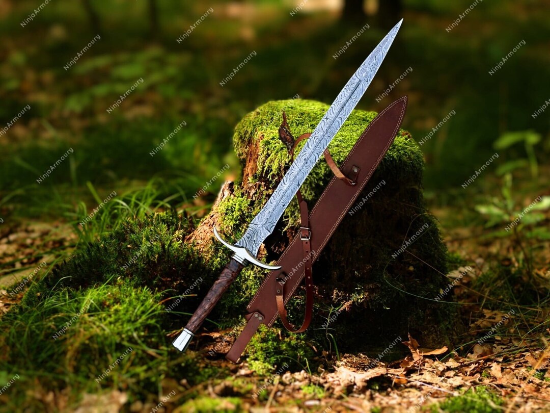 PERSONALIZED Viking Swords Damascus Steel With Scabbard Best Gift for ...