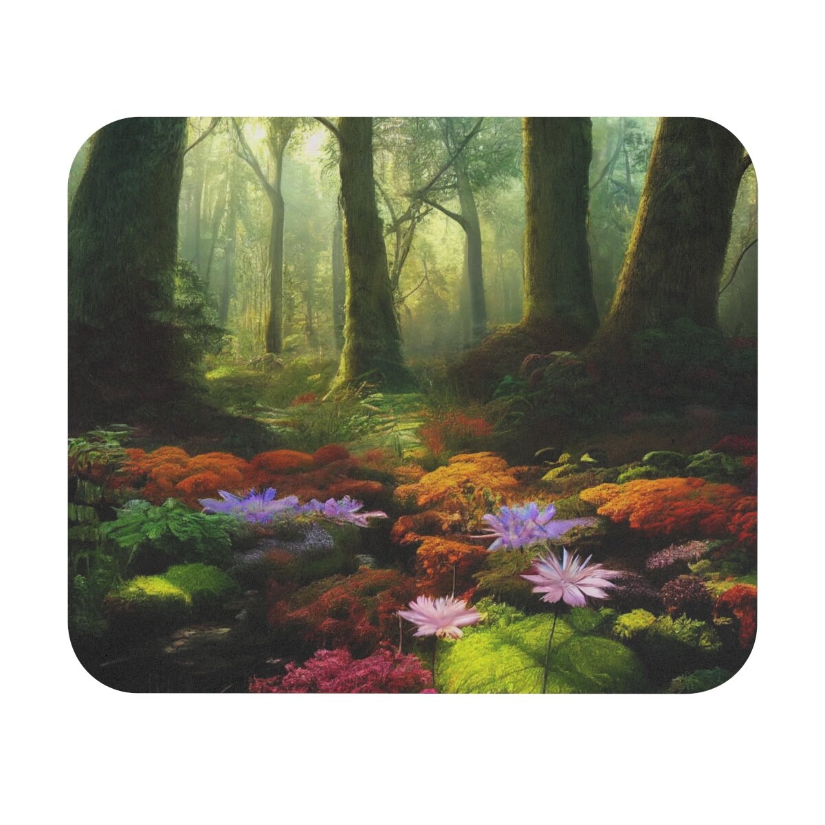 Enchanted Forest Mouse Pad, 9"x8" Trees Nature Mouse Pad, Tech Computer ...