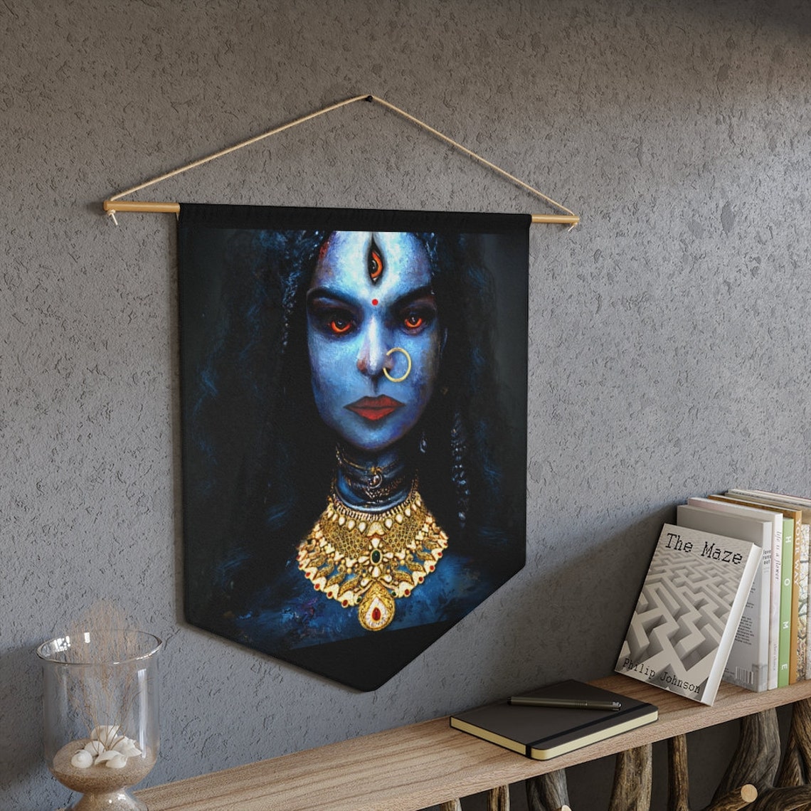 Kali Ma Maa Kali Goddess Hanging Pennant Wall Art - Etsy