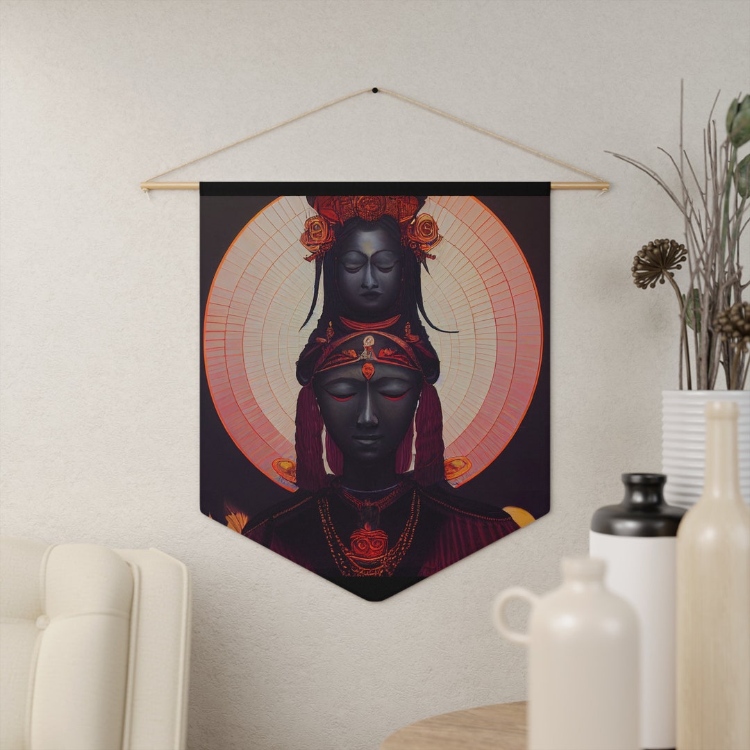 Tribal Ancestor Wall Hanging, Pennant Wall Hanging, 18"x21" Inch Poly ...