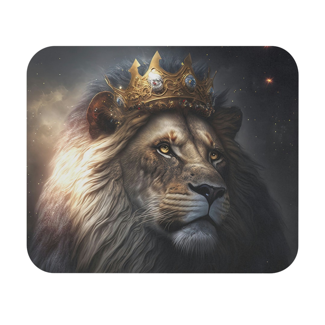 Leo Lion Mouse Pad, 9"x8" Zodiac Leo King Mouse Pad, Tech Computer Pad ...