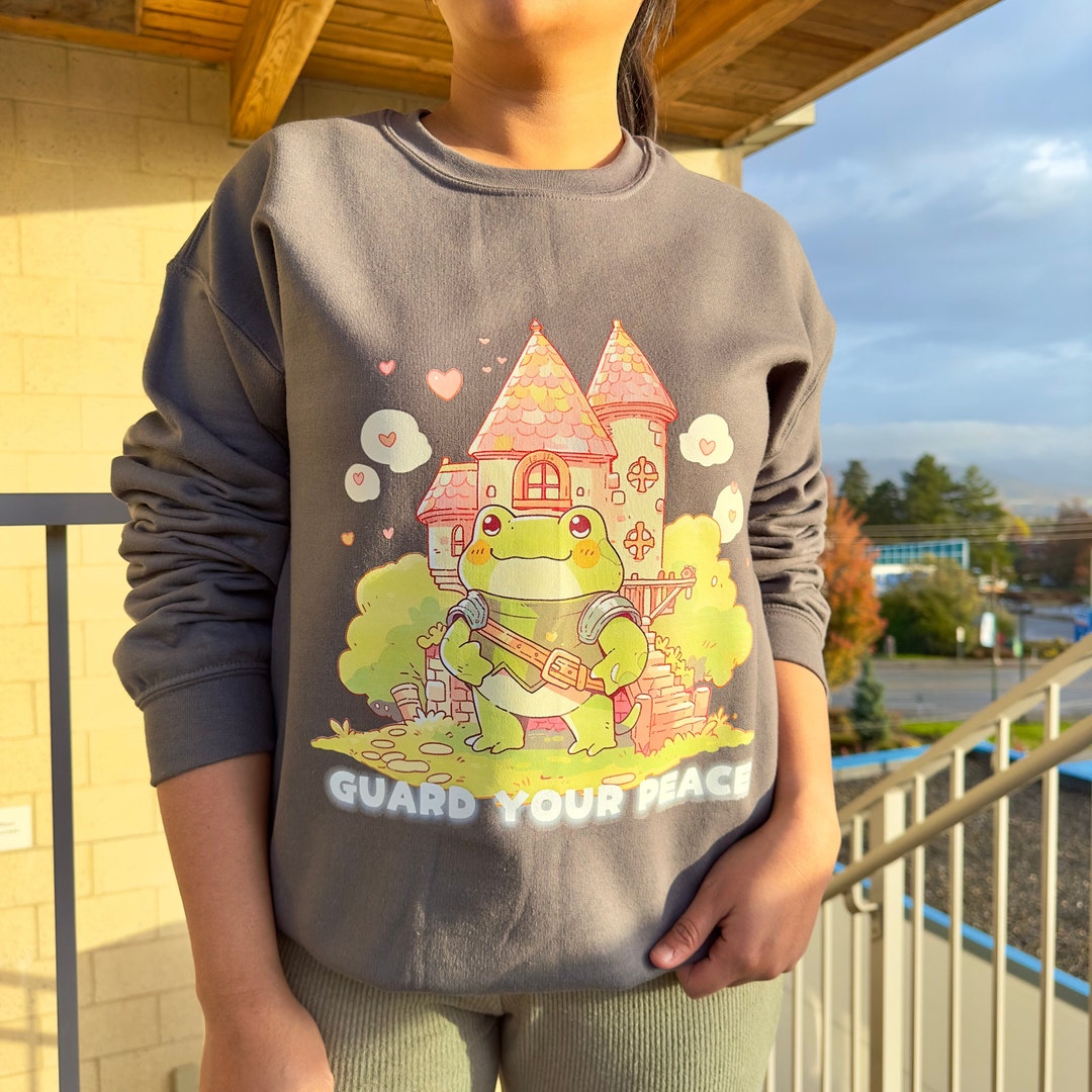 Kawaii Cute Frog Self Affirmation Crewneck Sweatshirt Self - Etsy