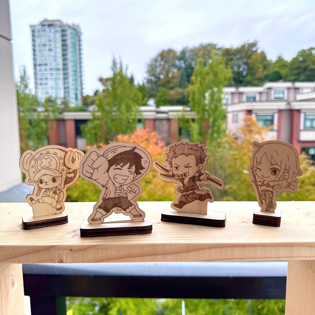 One Piece Pirate King Wooden Standee Luffy Anime Standee Desk Display ...